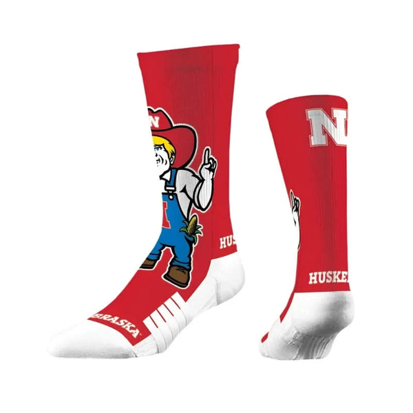 Herbie Husker Mascot Crew Socks | NCAA Licensed Comfort - The Simple Man