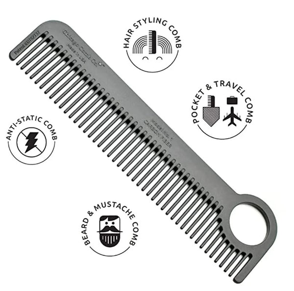Model No. 1 - Carbon Fiber comb - Chicago Comb - The Simple Man