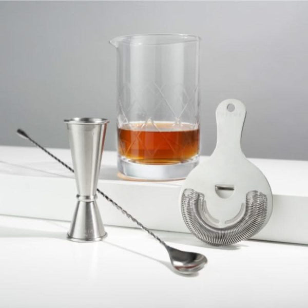 Viski 4 Piece Stainless Steel Mixologist Bar Set - The Simple Man