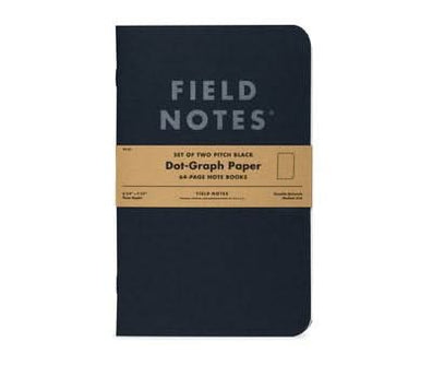 Field Notes 2-pack Pitch Black Ruled Notebook - The Simple Man