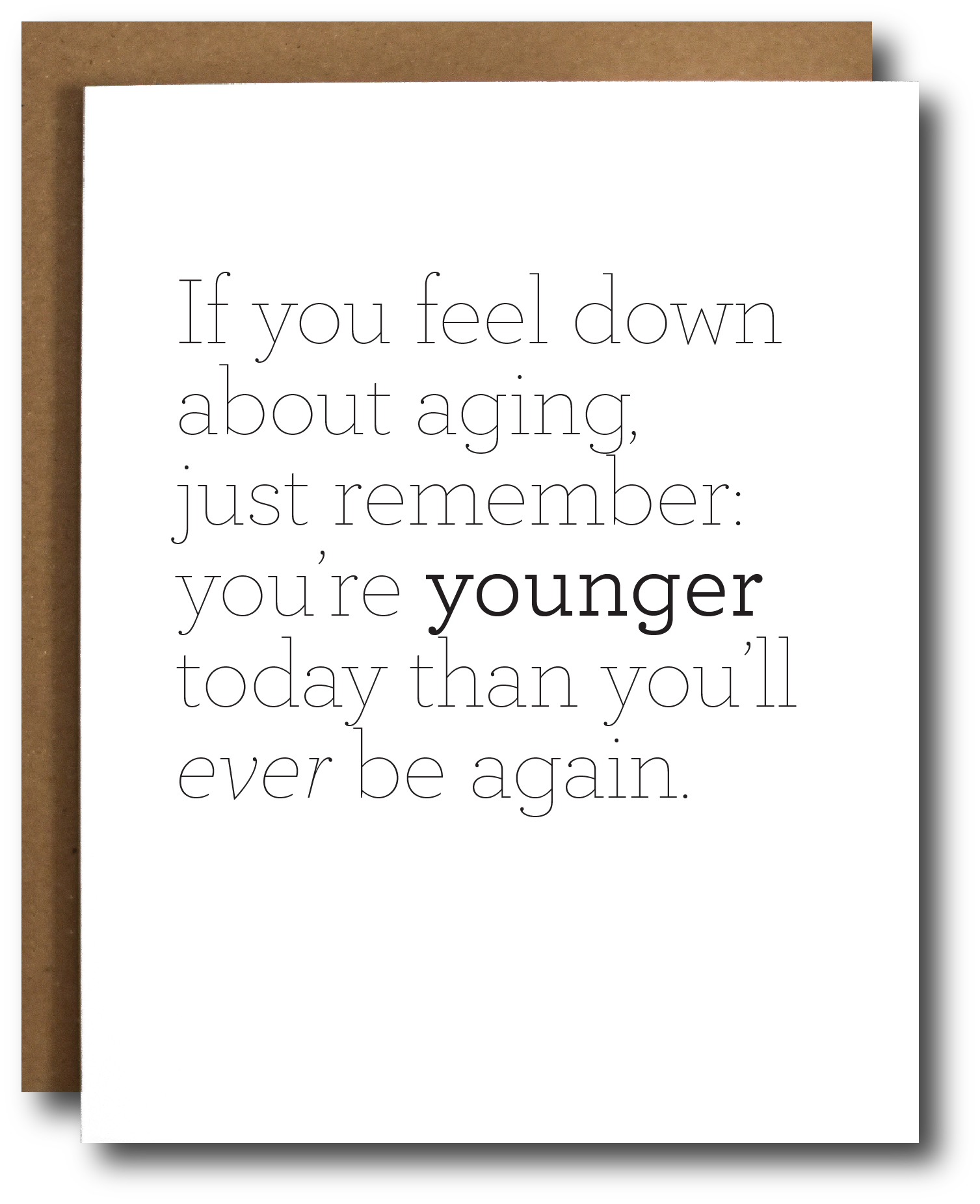 Down About Aging Birthday Card - The Simple Man