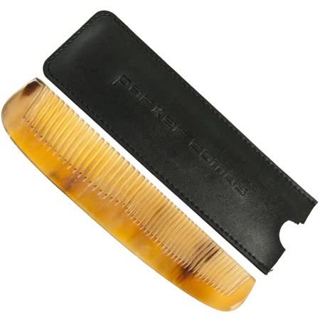 Genuine Ox Horn Pocket Comb w/ case - The Simple Man