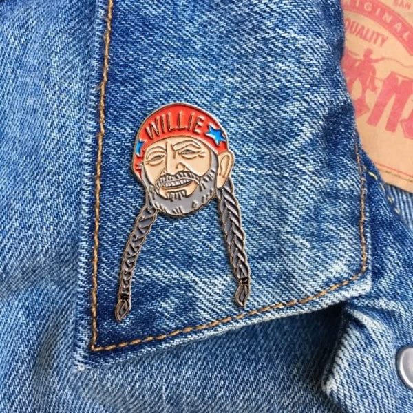 Willie Nelson Enamel Pin - The Simple Man